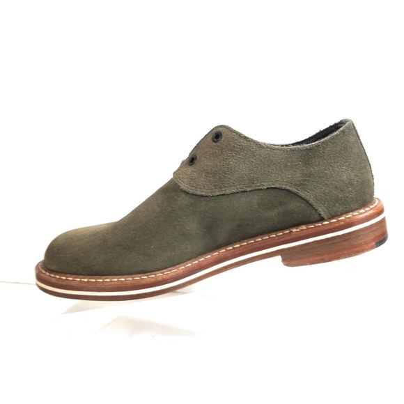 Helm | Shoes | Helm Usa Men Olive Green Suede Oxfords Shoes 75 D | Poshmark